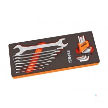 BETA m33 - 9-piece open-ended spanner inlay foam - toolsidee.co.uk