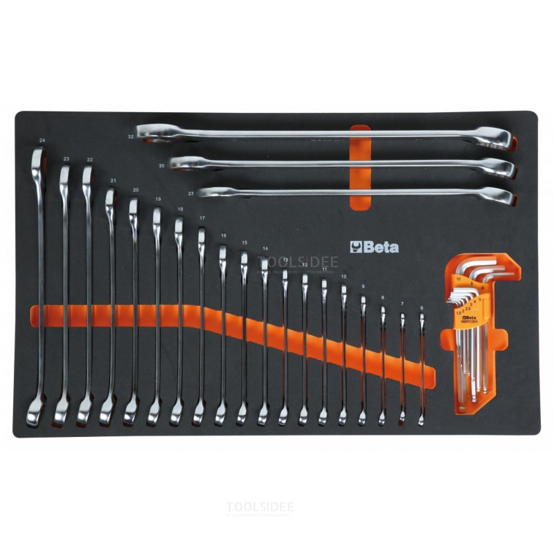 Beta 2400S 6 drawers Tool trolley with 249 Piece Easy Foam Inlay Orange ...