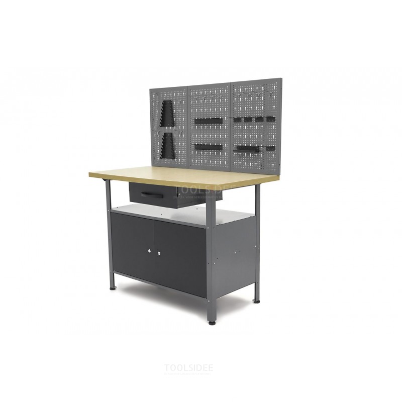 HBM workbench with doors 120 x 60 x 145 cm - toolsidee.ie