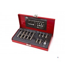 AOK 11-teiliger Profi-Spline-Bitsatz mit 1/2-Adapter - toolsidee.de