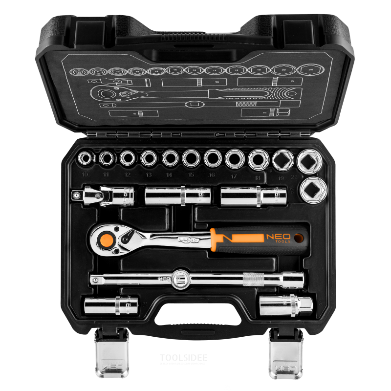 NEO socket set 1/2, 20 pieces - toolsidee.ie