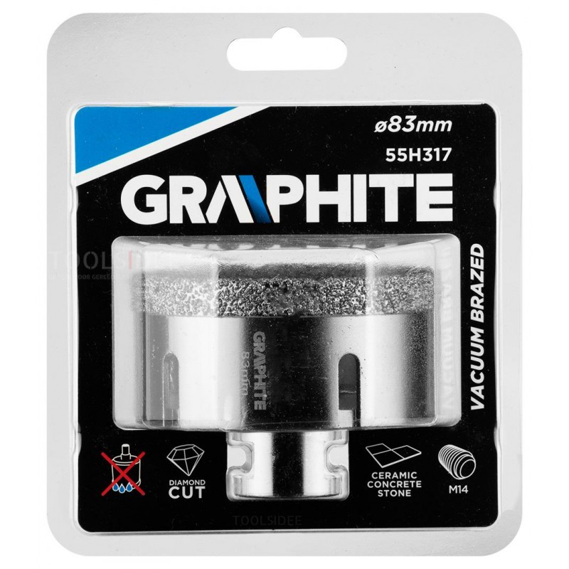 GRAPHITE diamond drill 83mm, m14 with cooling wax - toolsidee.co.uk
