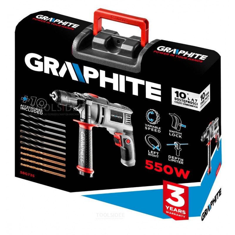 GRAPHITE electric drill - 550w - toolsidee.co.uk