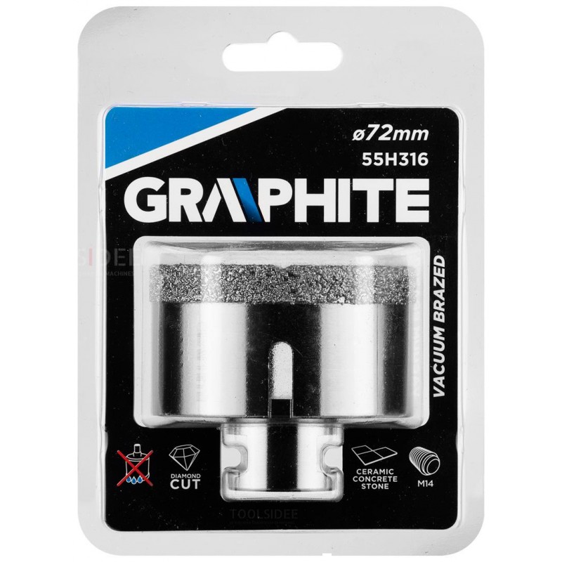 GRAPHITE Diamond drill 72mm, M14 with Cooling wax - toolsidee.ie