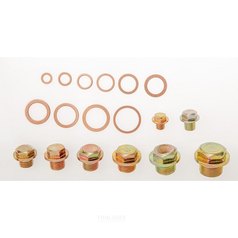 NEO drain plugs and copper sealing rings 534 pieces - toolsidee.ie