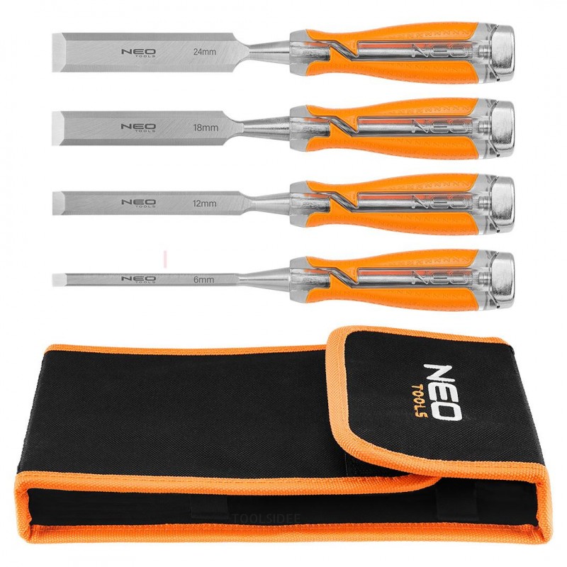 NEO wood chisel set 6-12-18-24mm pro series 2k - toolsidee.co.uk