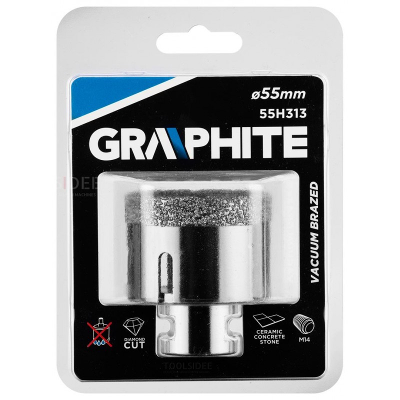 GRAPHITE diamond drill 55mm - M14 with cooling wax - toolsidee.ie