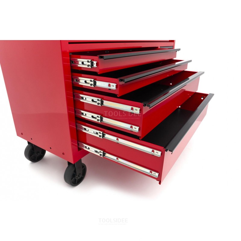 HBM tool trolley, 8 drawers, 142 cm, red - toolsidee.ie
