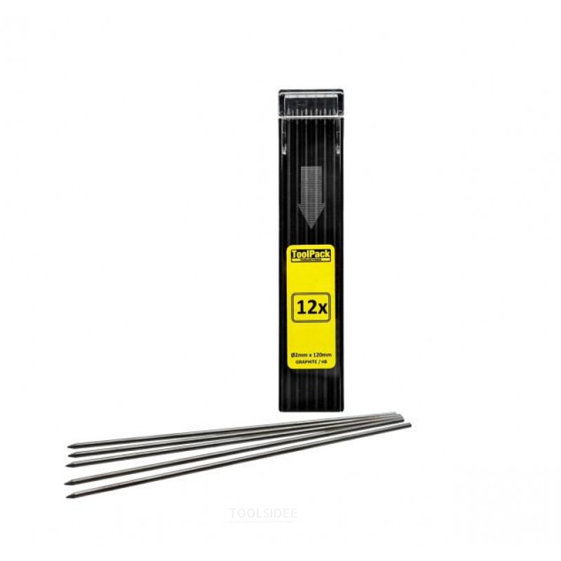 ToolPack HB graphite leads refill (12x) - toolsidee.co.uk