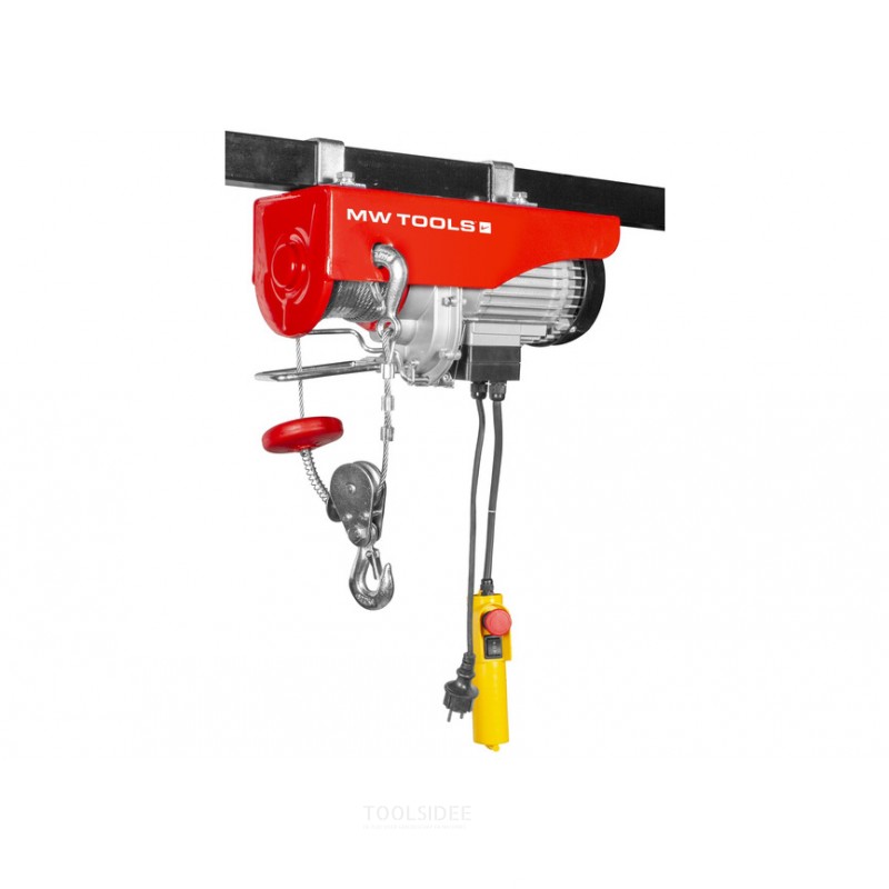 Paranco a fune 230V 250 kg, 12 m, 230 V, comando cablato MW Tools ...