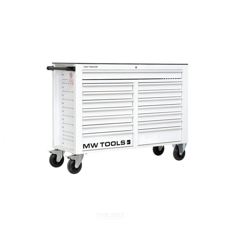 Tool trolley wide 15 drawers - white MW Tools - toolsidee.co.uk