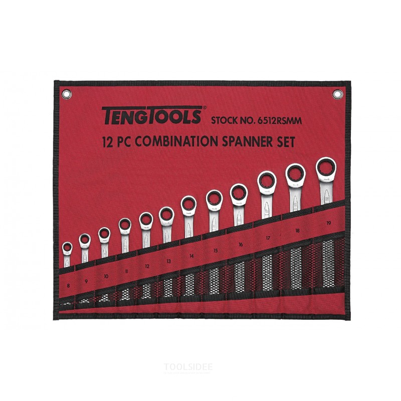 12-piece ratchet combination wrench set Teng Tools - toolsidee.ie