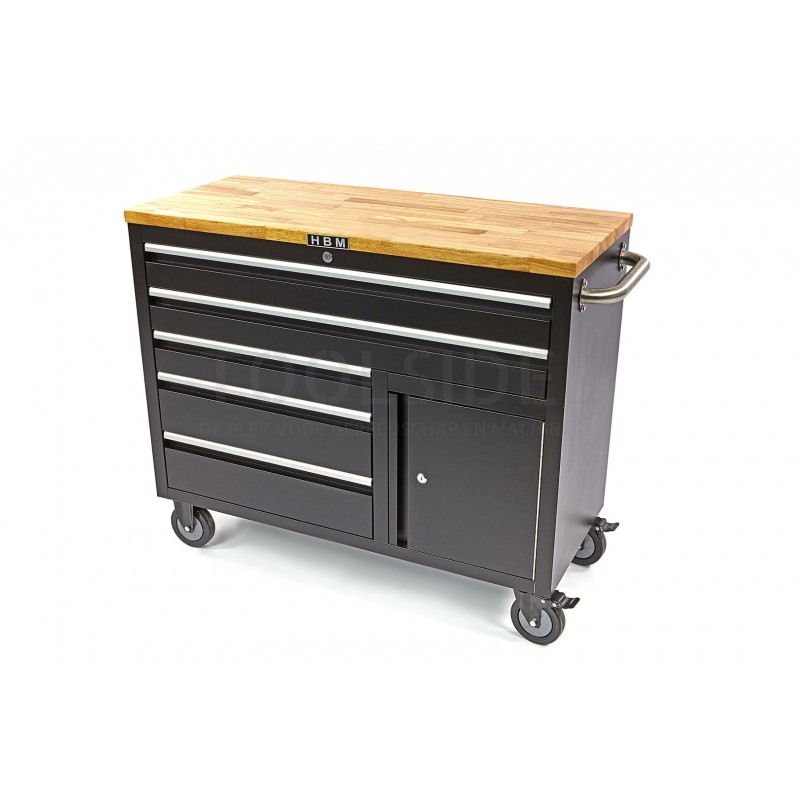 show model !! HBM 106 cm profi. tool trolley / workbench with wooden ...
