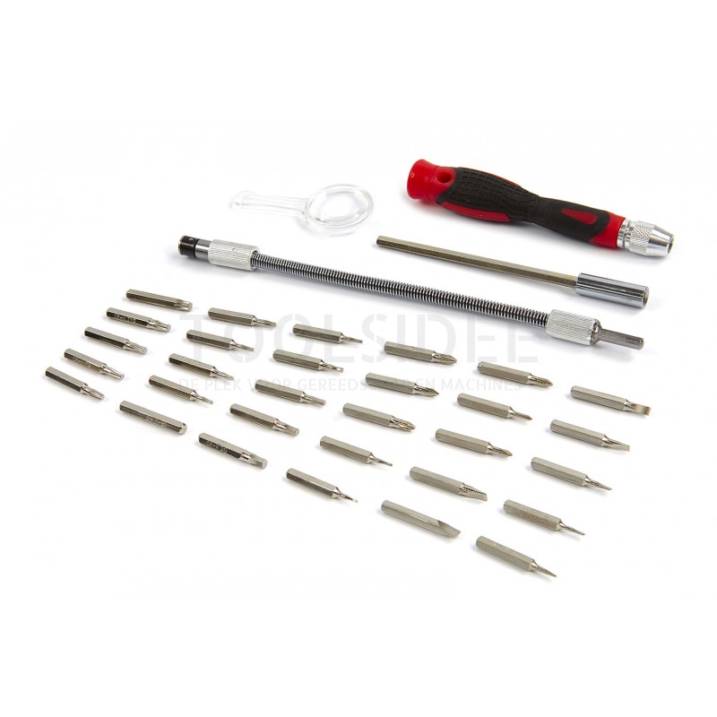 HBM 33-piece precision screwdriver / bit set with flexible shaft ...