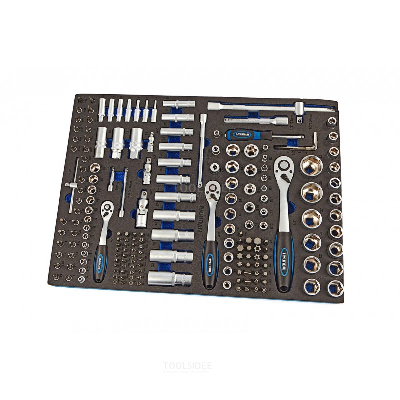 hyundai 295 piece professional filled tool trolley - toolsidee.co.uk