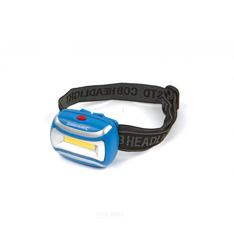 Silverline cob led head torch - toolsidee.ie