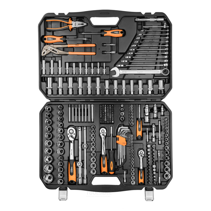jeu d'outils neo 233 pièces, 1/4 - 3/8 - 1/2 connexion crv acier ...