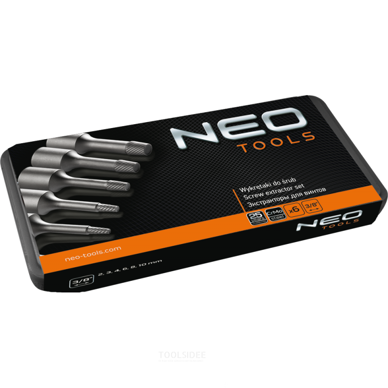 neo bolt drilling set, 2-10mm, 3/8 connection crmo steel - toolsidee.co.uk